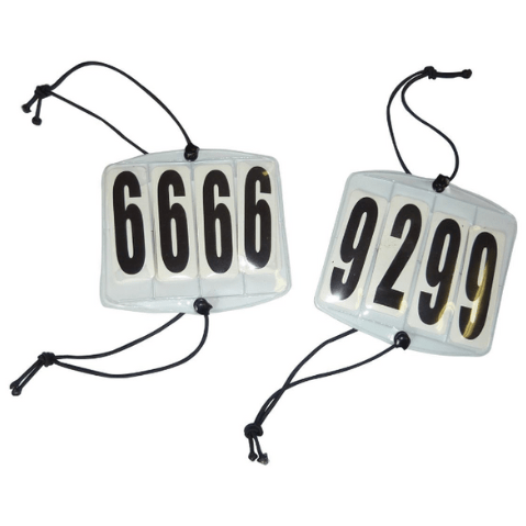 Eureka 4 Slot Bridle Competition Number Set – Hurstbridge Saddlery